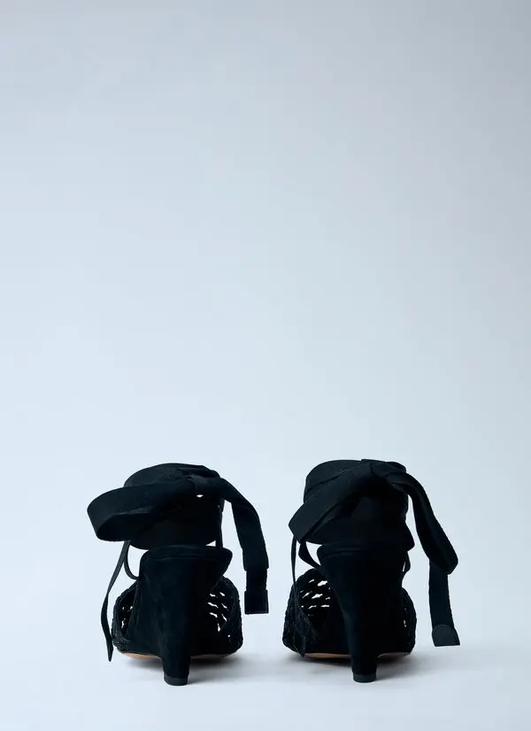 Jacquemus Woven Wedge Sandals With Tie Fastening