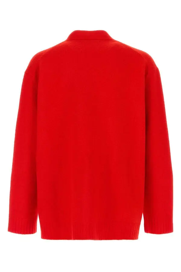 JIL SANDER Wool Cardigan - Red