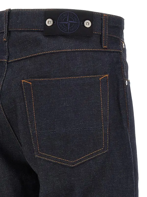Stone Island Indigo Denim-rinsed Straight Leg Jeans