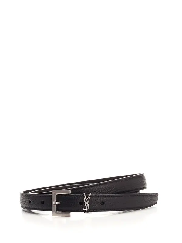 Saint Laurent Cassandre Belt - Black