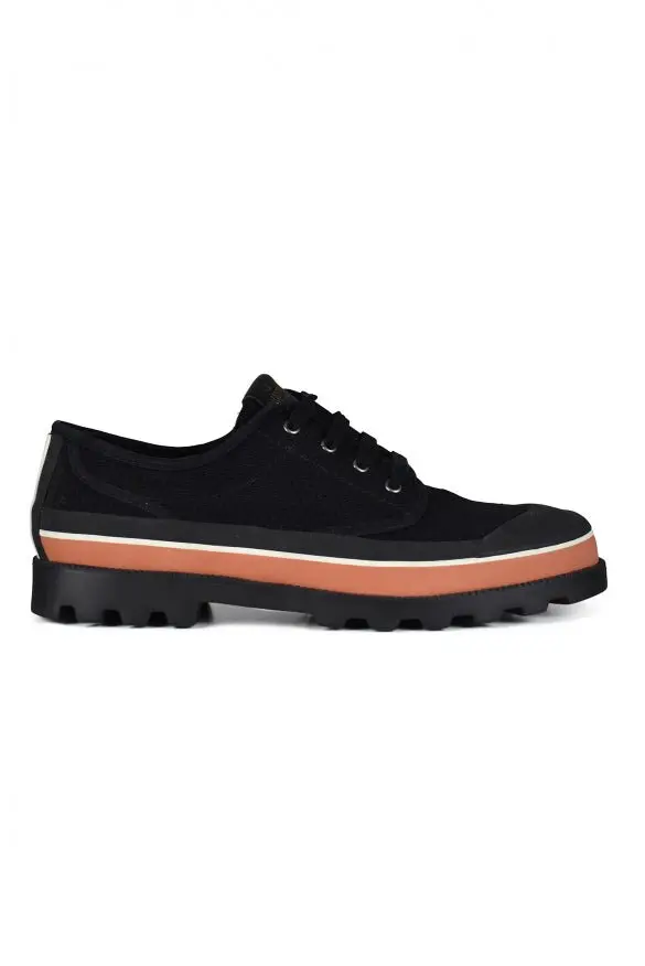 Valentino Garavani Canvas Lace-up Shoes - Black