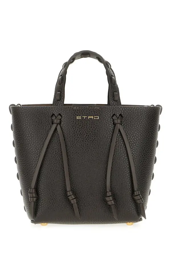 Etro Textured Leather Top Handle Bag