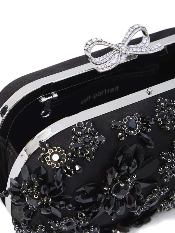 SELF-PORTRAIT Embellished Floral Clutch
