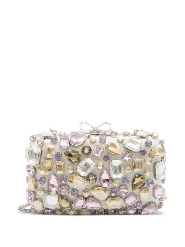 SELF-PORTRAIT Embellished Crystal Clutch Bag