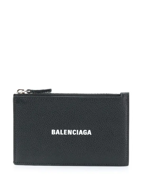 Balenciaga Portacarte Logo - Black
