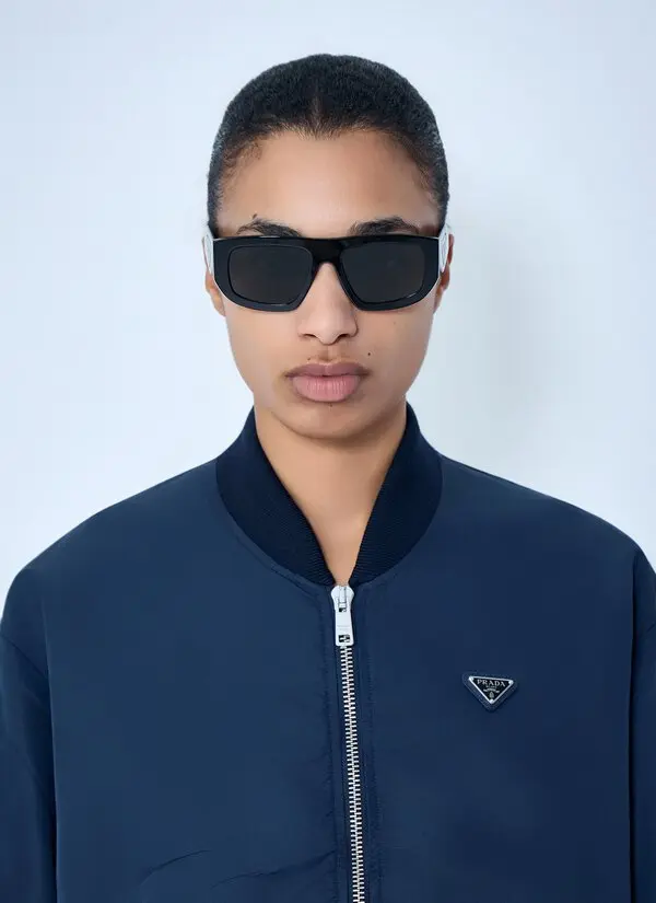 Prada Rectangle Sunglasses With Engraved Logo