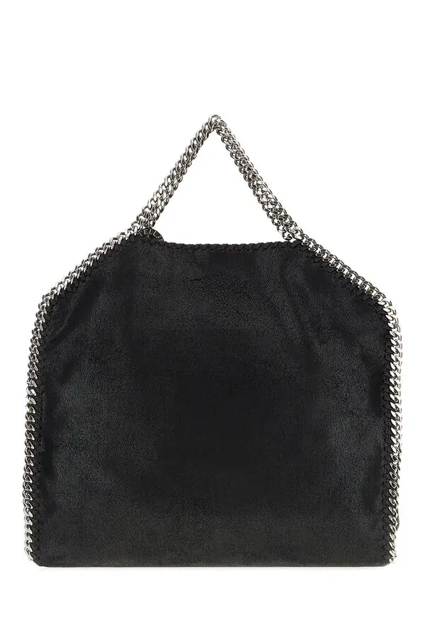 Stella McCartney Black Faux Leather Chain Shoulder Bag