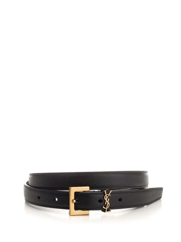 Saint Laurent Cassandre Belt - Black
