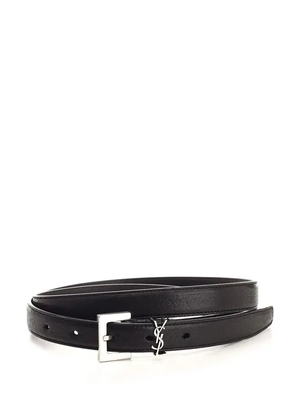 Saint Laurent Cassandre Belt - Black