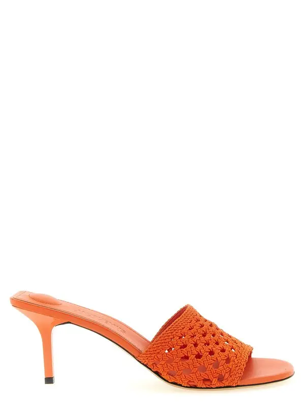 Jacquemus Les Mules Cubisto Braided Raffia Sandals With Lambskin Insole