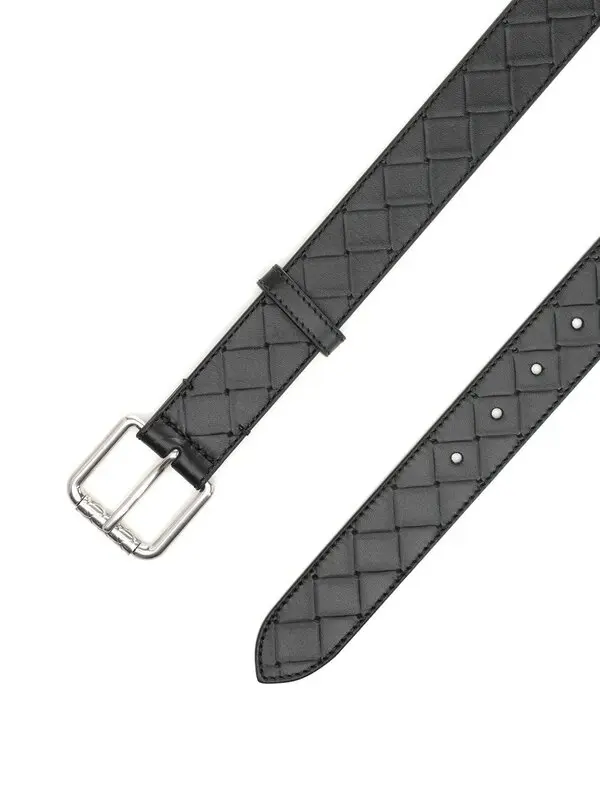 Bottega Veneta Intrecciato Stamp Leather Belt