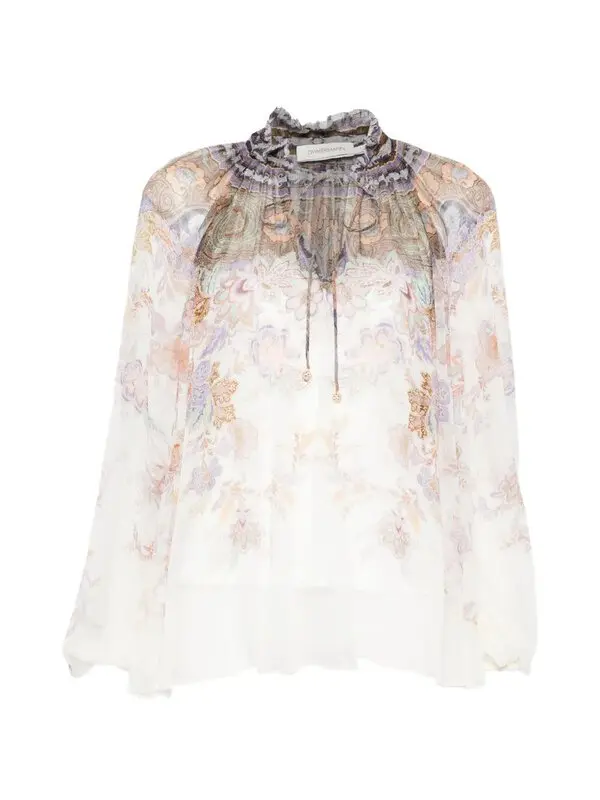 Zimmermann Luna Billow Blouse - Multicolor