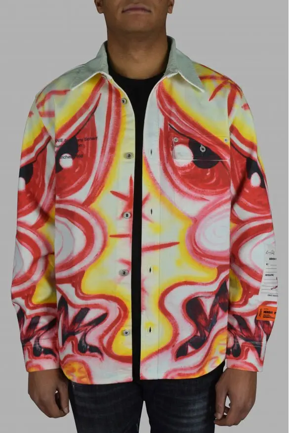 Heron Preston X Kenny Scharf Graffiti Effect Denim Jacket