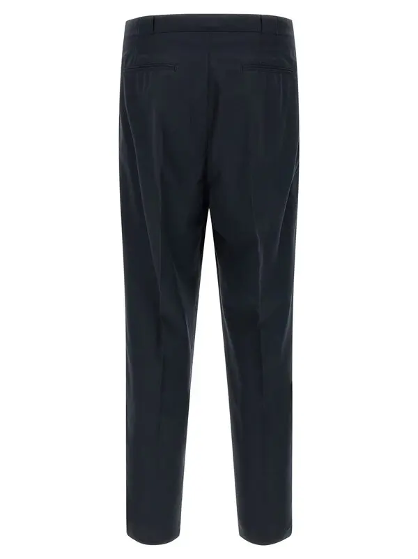 Brunello Cucinelli Cotton Pleated Chinos - Blue