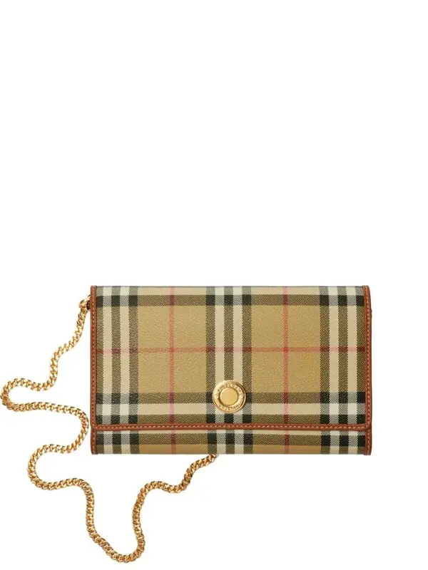 Burberry Check Chain Strap Wallet - Multicolor
