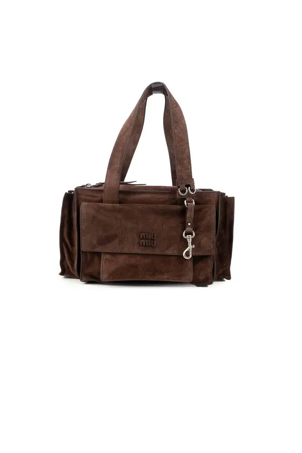 Miu Miu Suede Shopper Bag - Multicolor