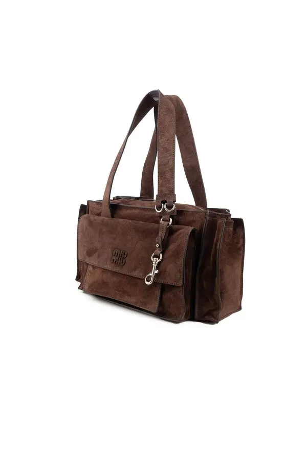 Miu Miu Suede Shopper Bag - Multicolor