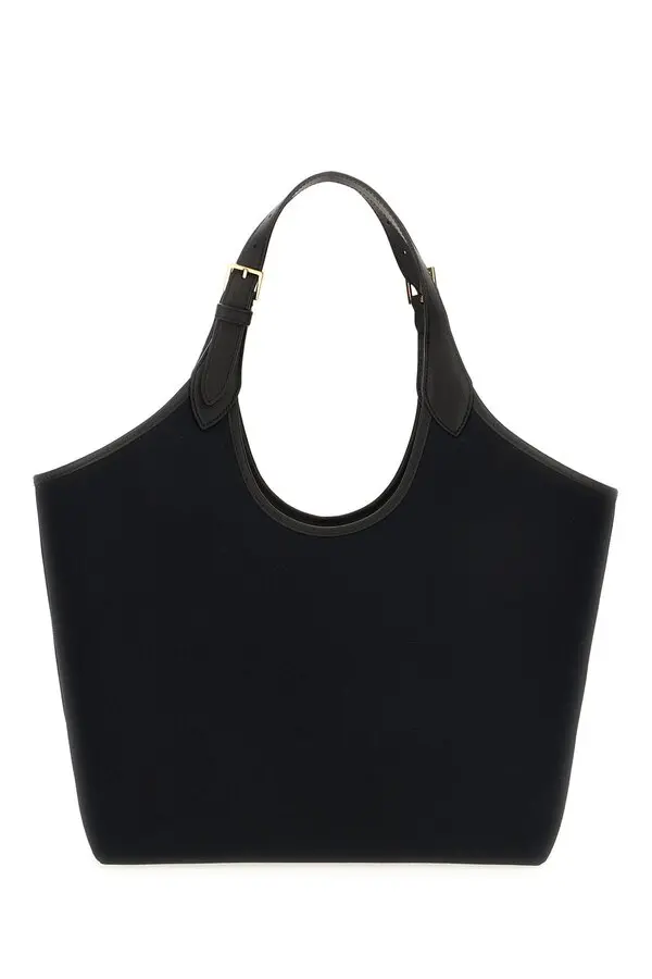 Versace Shopper Bag With Gold Tone Medusa