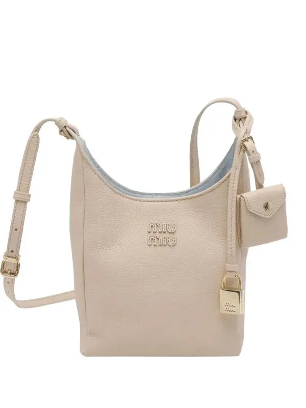 Miu Miu Calf Leather Bucket Bag With Adjustable Shoulder Strap