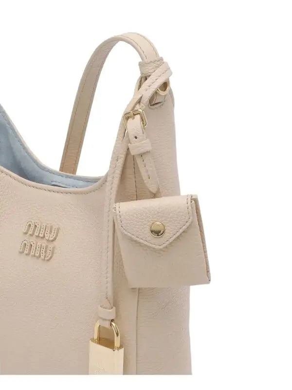 Miu Miu Calf Leather Bucket Bag With Adjustable Shoulder Strap