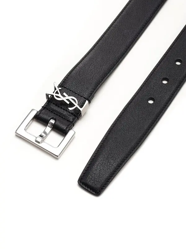 Saint Laurent Monogram Belt - Black
