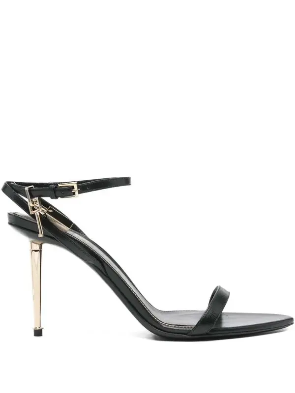 TOM FORD Sandals With Padlock Detail And Stiletto Heel - Black