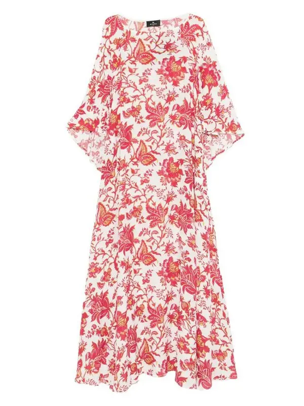 Etro Floral Print Maxi Dress