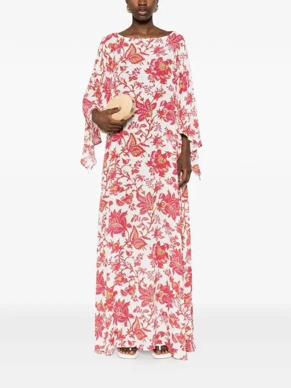 Etro Floral Print Maxi Dress