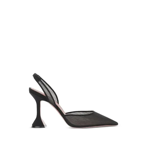 Amina Muaddi Mesh Slingback Pumps