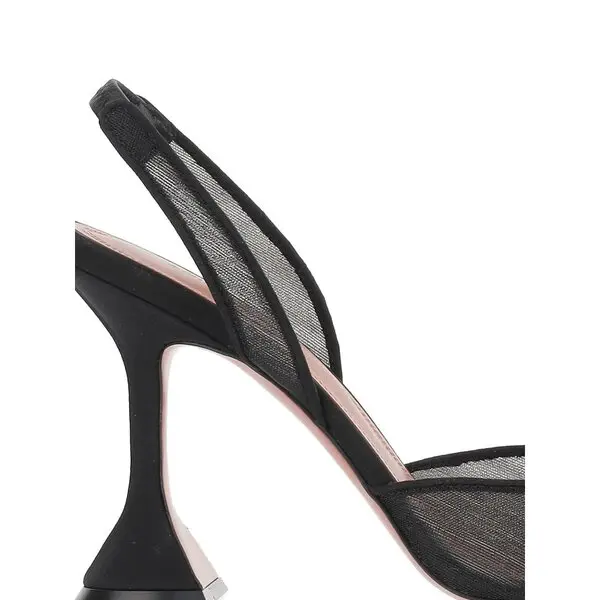Amina Muaddi Mesh Slingback Pumps