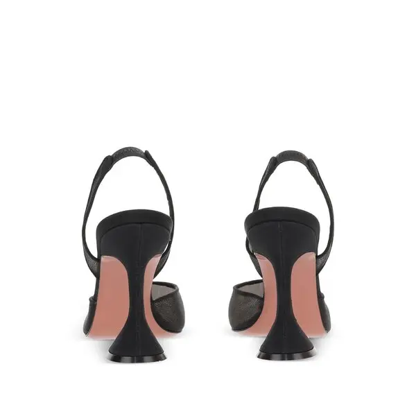 Amina Muaddi Mesh Slingback Pumps