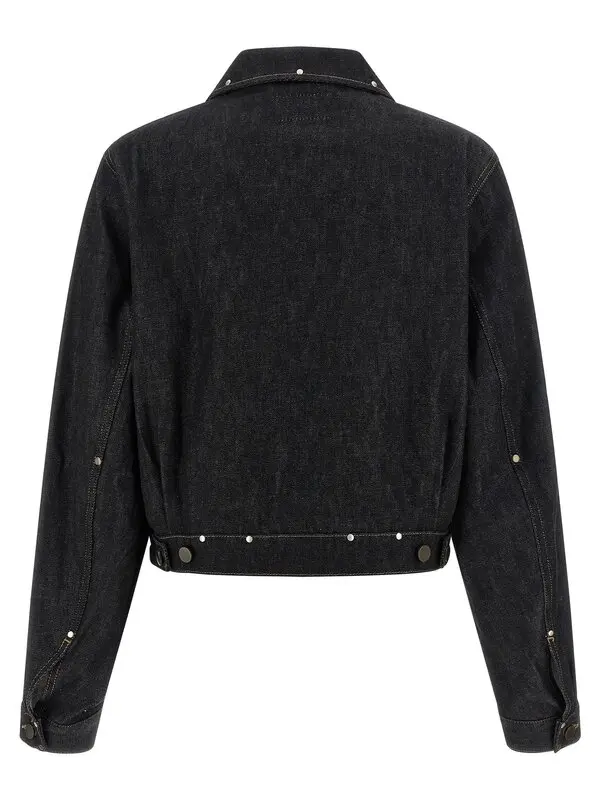 LEMAIRE Lemiare Denim Blouson With Rivets And Contrast Stitching