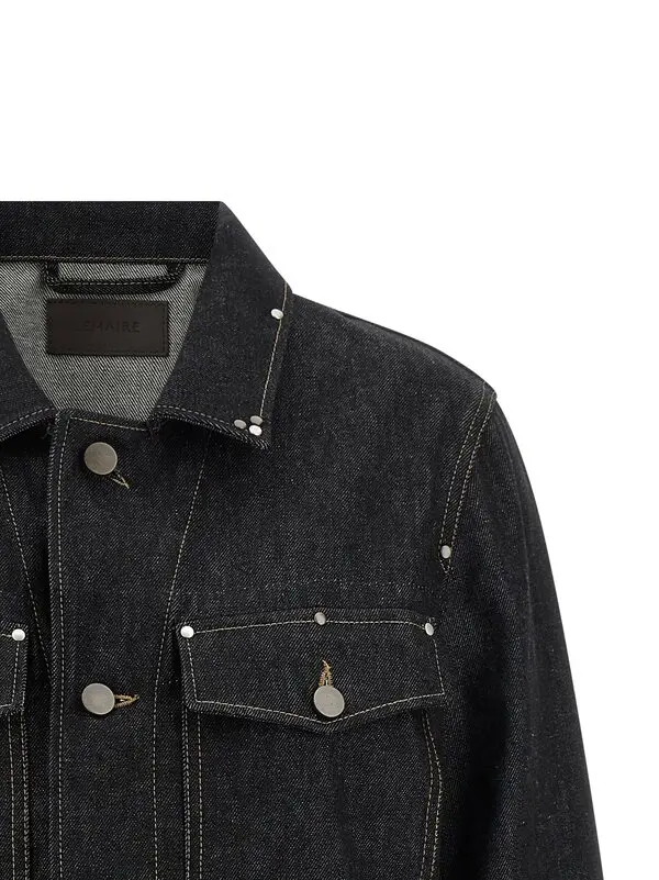 LEMAIRE Lemiare Denim Blouson With Rivets And Contrast Stitching