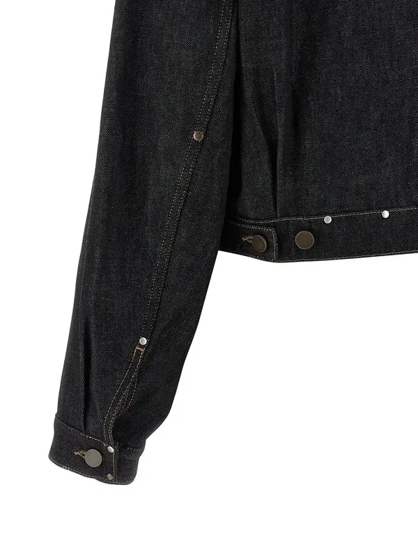 LEMAIRE Lemiare Denim Blouson With Rivets And Contrast Stitching