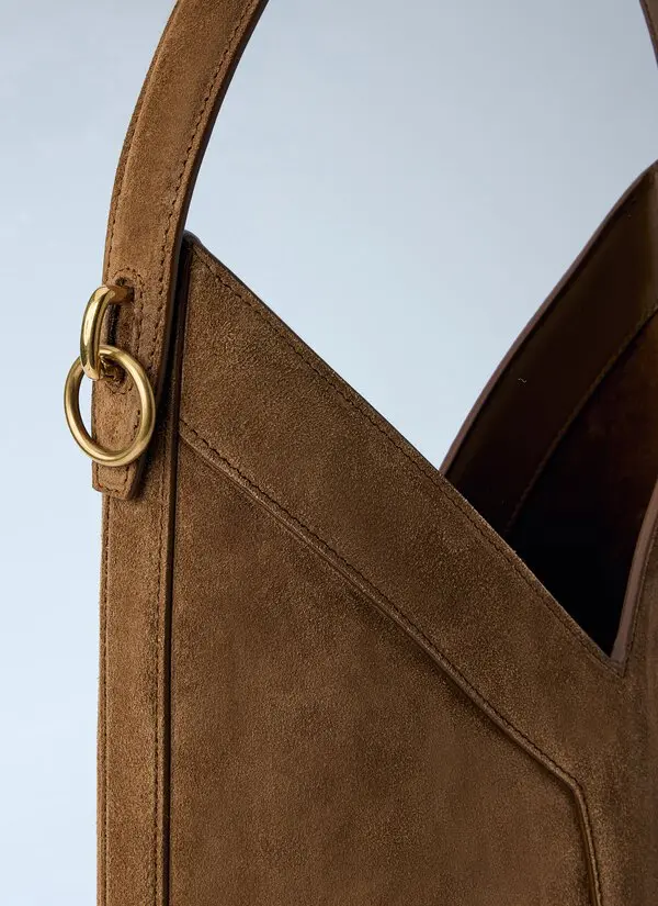 Saint Laurent Suede Y Top-handle Bucket Bag - Brown