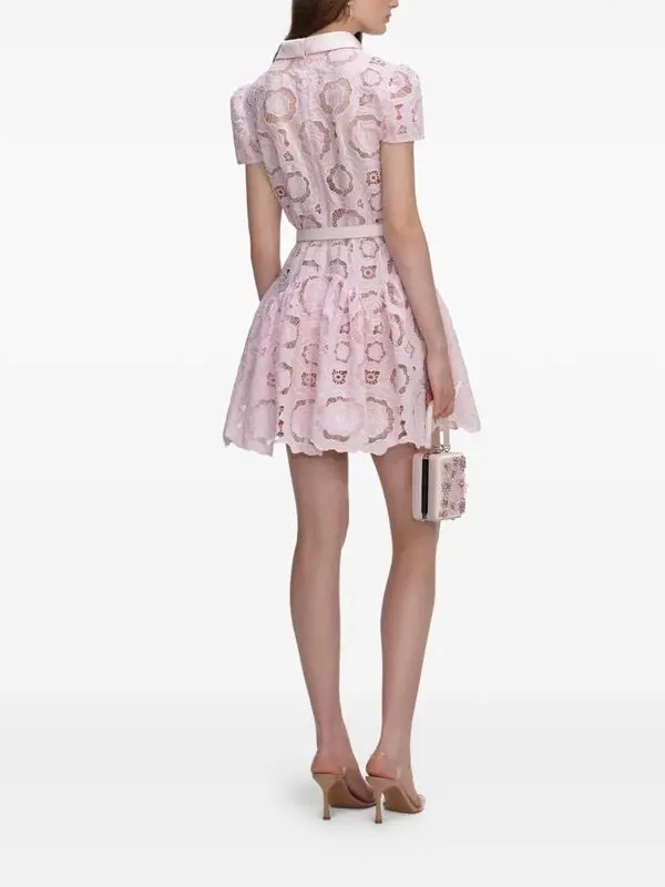 SELF-PORTRAIT Floral Lace Short Dress