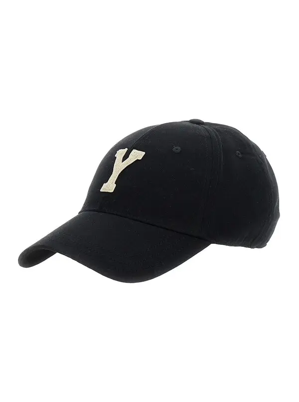 Saint Laurent Baseball Cap With Maxi Logo - Black