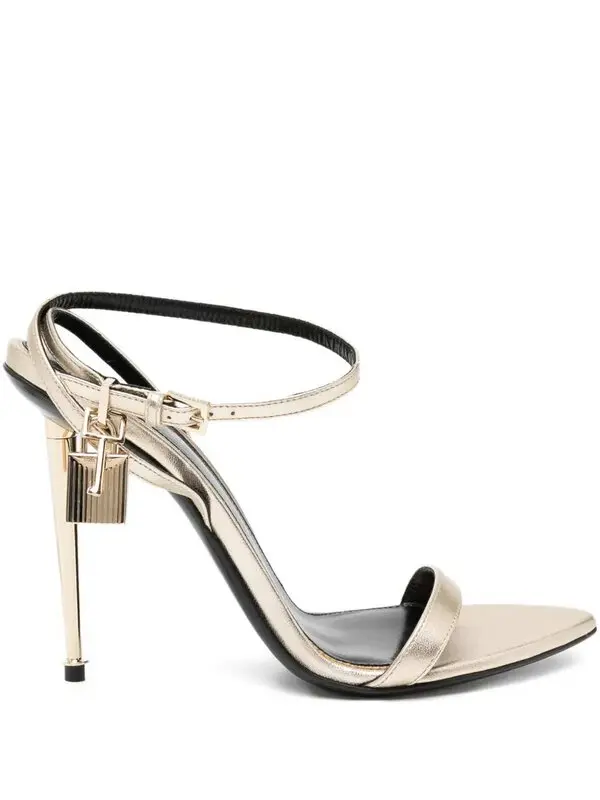 TOM FORD 105mm Padlock Leather Sandals