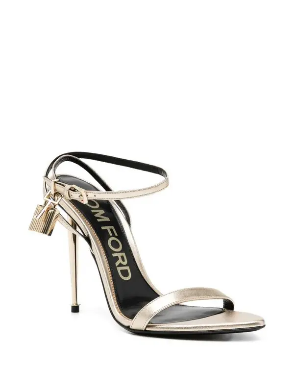 TOM FORD 105mm Padlock Leather Sandals