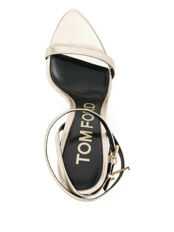 TOM FORD 105mm Padlock Leather Sandals