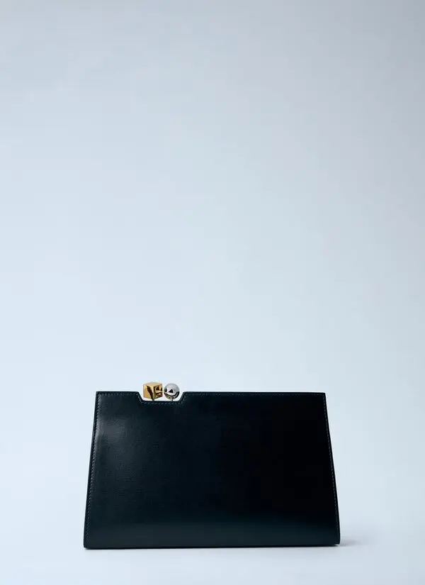 Jacquemus Le Salon Leather Shoulder Bag - Black