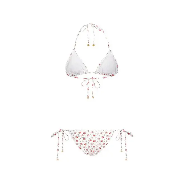 Dolce & Gabbana Floral Print Triangle Bikini
