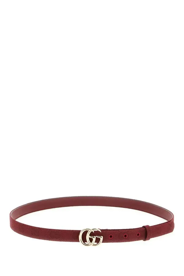 Gucci Leather Belt With Logo Buckle - Multicolor