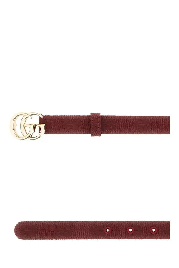 Gucci Leather Belt With Logo Buckle - Multicolor