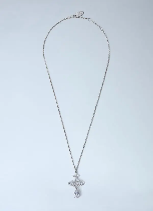 VIVIENNE WESTWOOD Olympia Drop Pendant Necklace - Silver