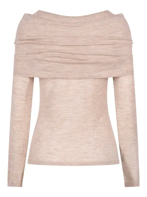 Max Mara Lightweight Cashmere Sweater With Removable Wrap Detail - Multicolor