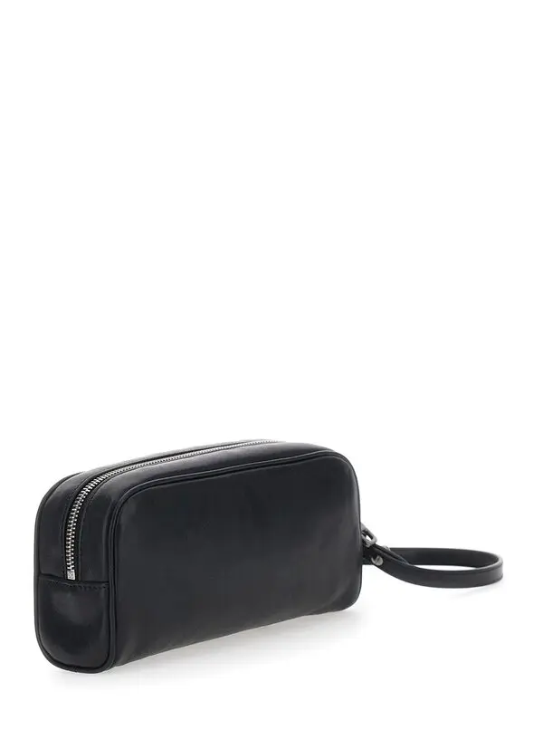 Dolce & Gabbana Leather Clutch With Wrist Strap And Logo - Multicolor