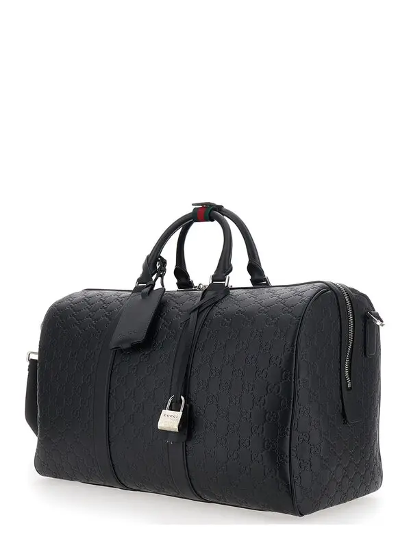 Gucci Emblem Suitcase With All-over Gg Pattern