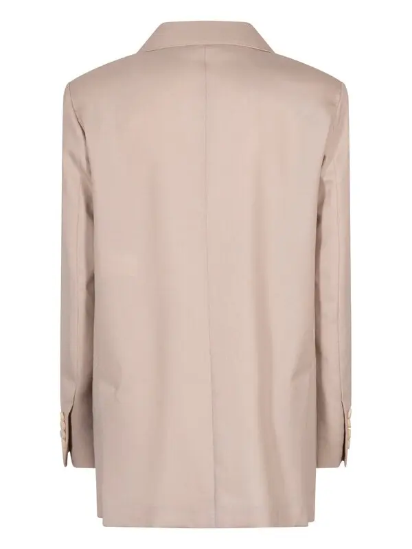 Max Mara Double-breasted Wool Blend Blazer - Multicolor