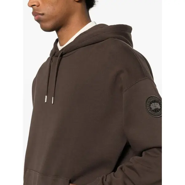 Canada Goose Cotton Drawstring Hoodie With Logo Patch